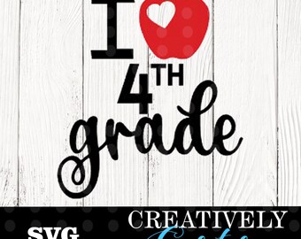 I Love Fourth Grade - Etsy