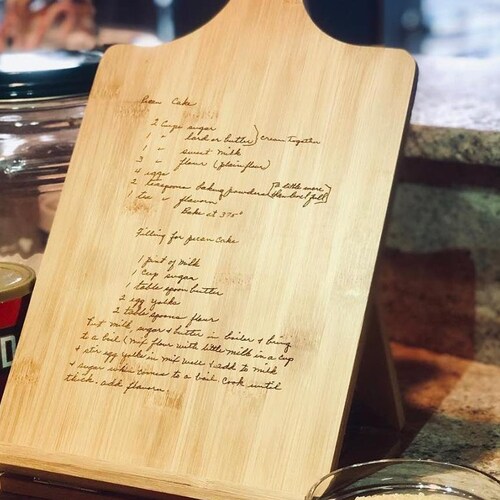 Chef Easel Cookbook Stand Wood Personalized Tablet Holder - Etsy