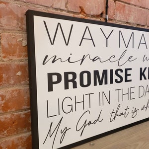 Inspirational Sign, Waymaker Sign, Large Wall Art, Modern Art, Wooden ...