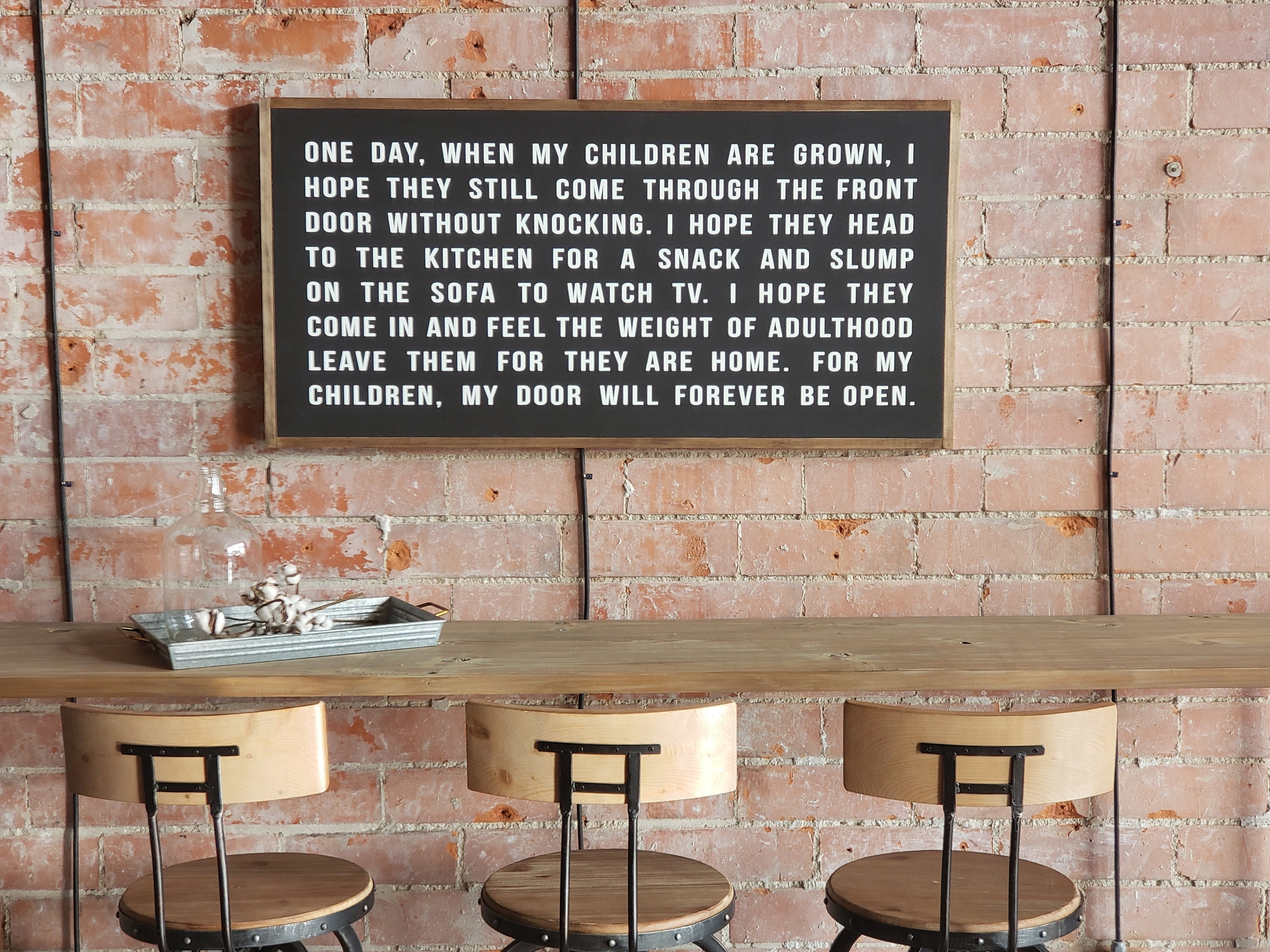 One Day When My Children Are Grown Grown Children Sign Large Wall Art ...