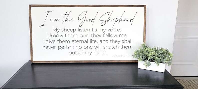 I Am the Good Shepherd, Bible Verse Sign, John 10, Scripture Sign ...
