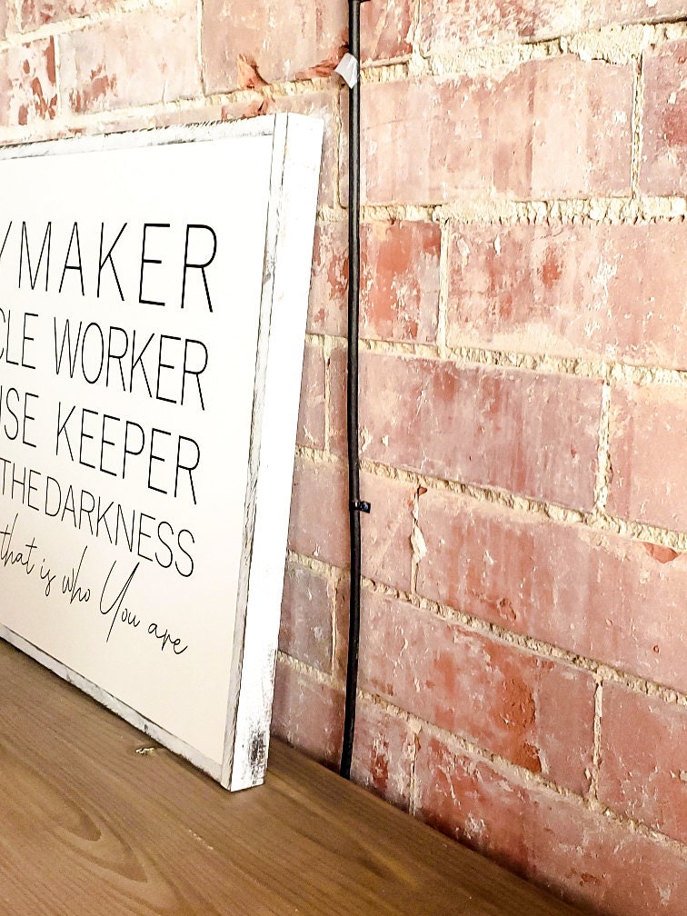 Scripture Sign, Waymaker Miracle Worker Light in the Darkness, Living ...