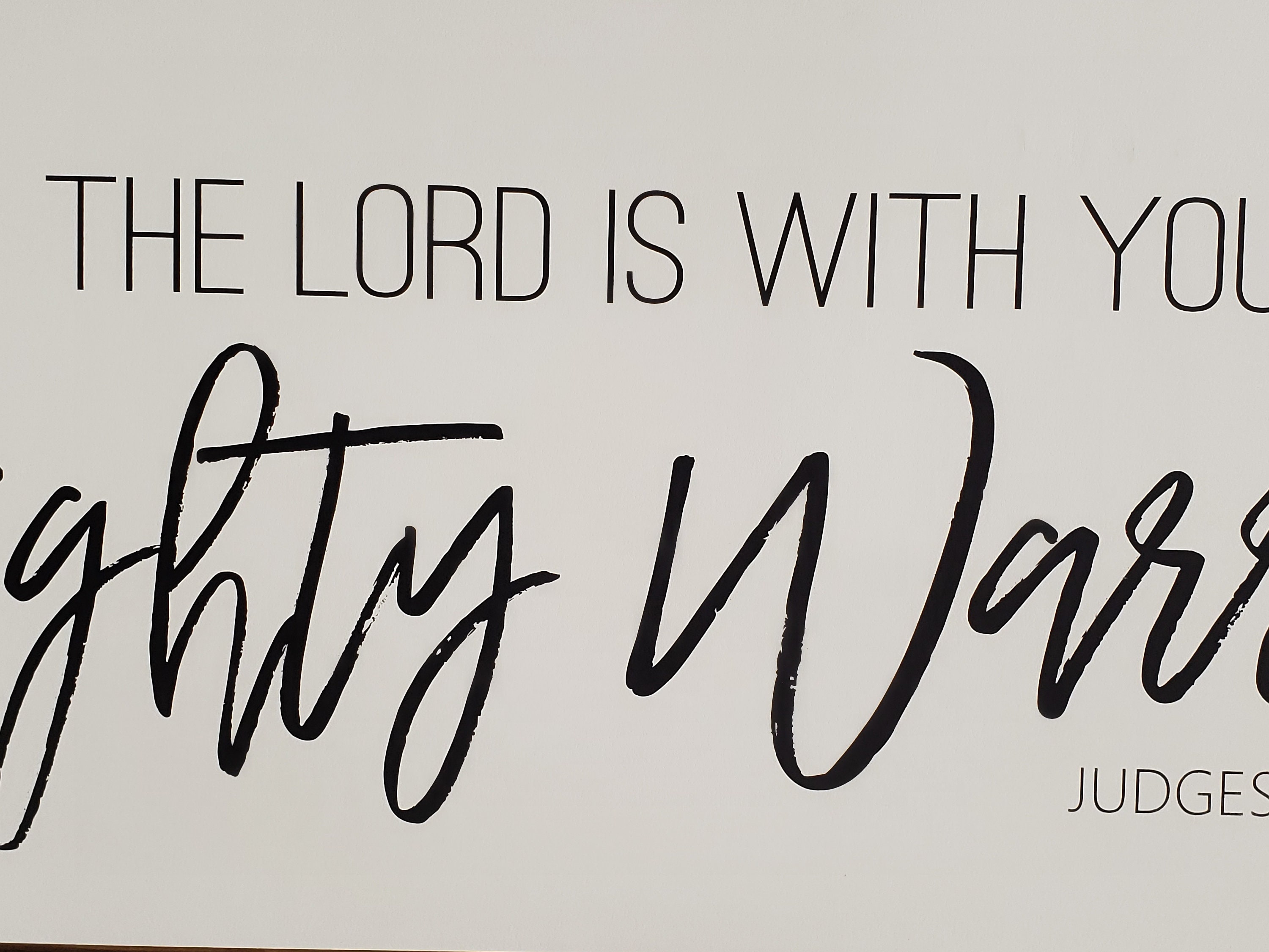 Boys Scripture Sign, the Lord is With You Mighty Warrior, Boys Wood ...