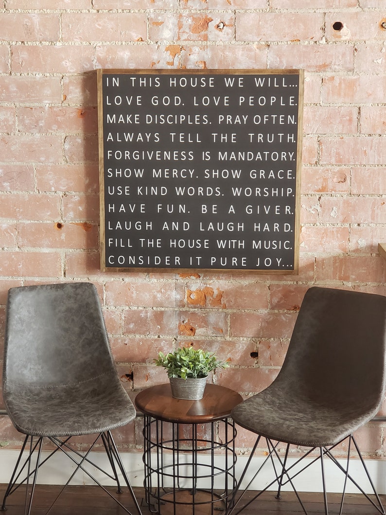 Large Family Rules Sign, Family Sign, Custom Sign, Large Wall Art ...