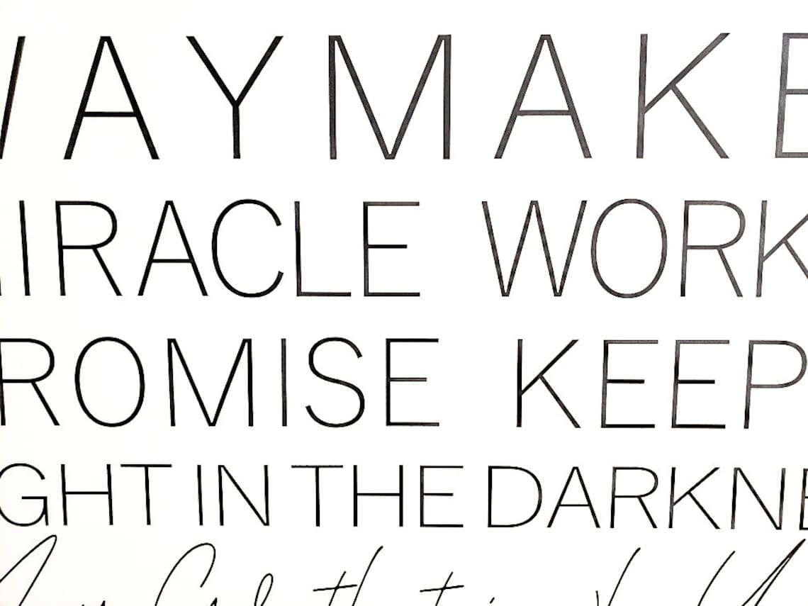 Scripture Sign Waymaker Miracle Worker Light in the Darkness - Etsy