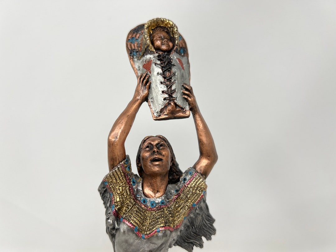 Christopher Pardell Legends Mixed Media Indian Sculpture “tomorrows ...