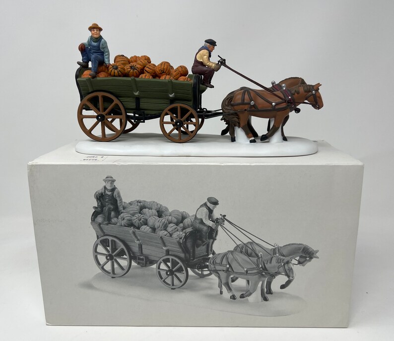 Dept 56 harvest Pumpkin Wagon Heritage Village Collection - Etsy