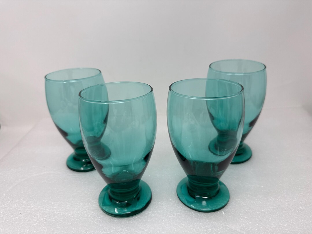 Cristar Lexington Turquoise Water Goblets Glasses 12 Ounces - Etsy Israel