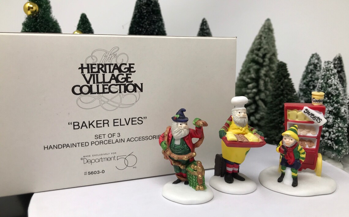 Dept 56 Baker Elves 56030 Heritage Village Collection NIB | Etsy