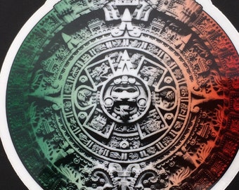 Aztec Calendar Bumper Sticker Cute Car Window Vinyl Decal 5 - Etsy