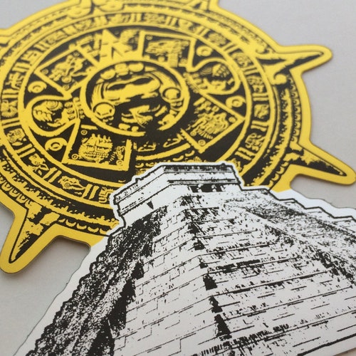 Aztec Calendar/mayan Pyramid Vinyl Decal - Etsy