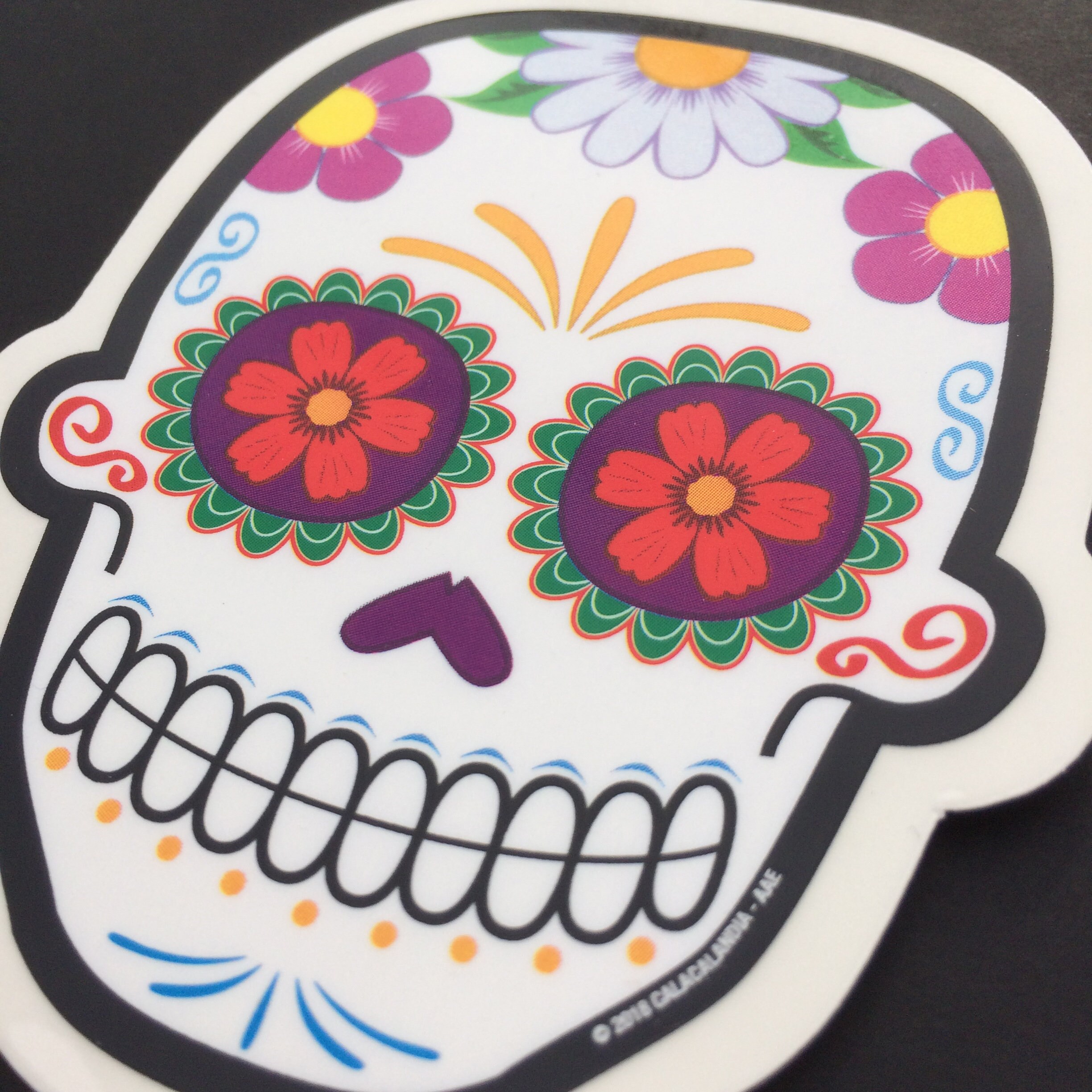 Sugar Skull Vinyl Decal Available in Three Variations | Etsy