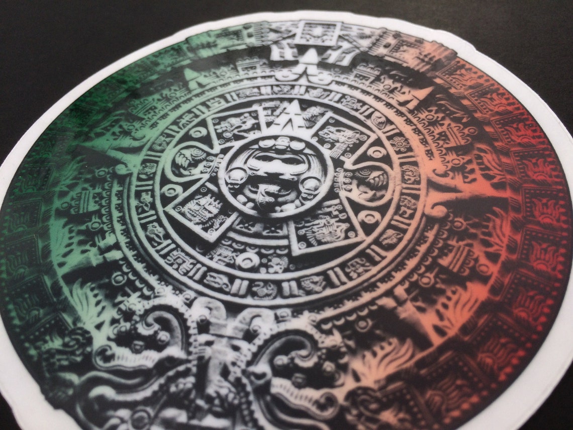 Aztec Calendar Vinyl Decal - Etsy