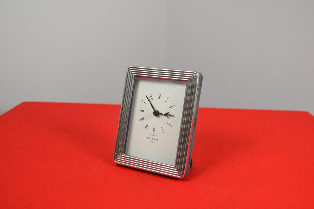 Vintage Kitney & Co Sterling Silver Framed Clock C 1980s - Etsy