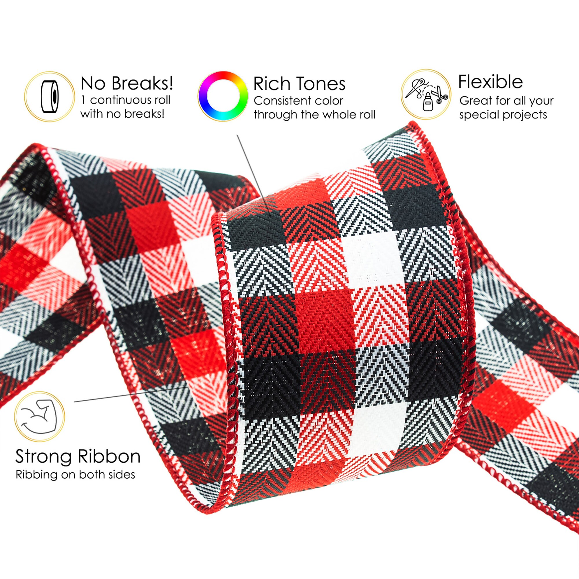 Buffalo Plaid Ribbon Full Rolls 1-1/2 Wide and - Etsy