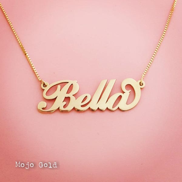 Wood Name Necklace - Etsy