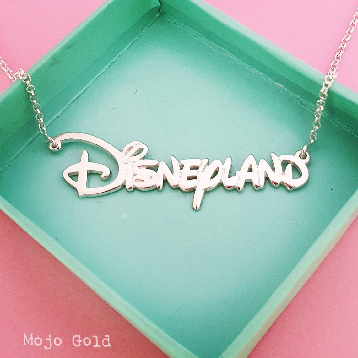 Disneyland collar plata Disney collar Disney fuente joyería | Etsy