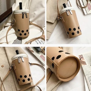 Bubble Tea Boba Carrier Holder Foldable With Handle and Straw - Etsy