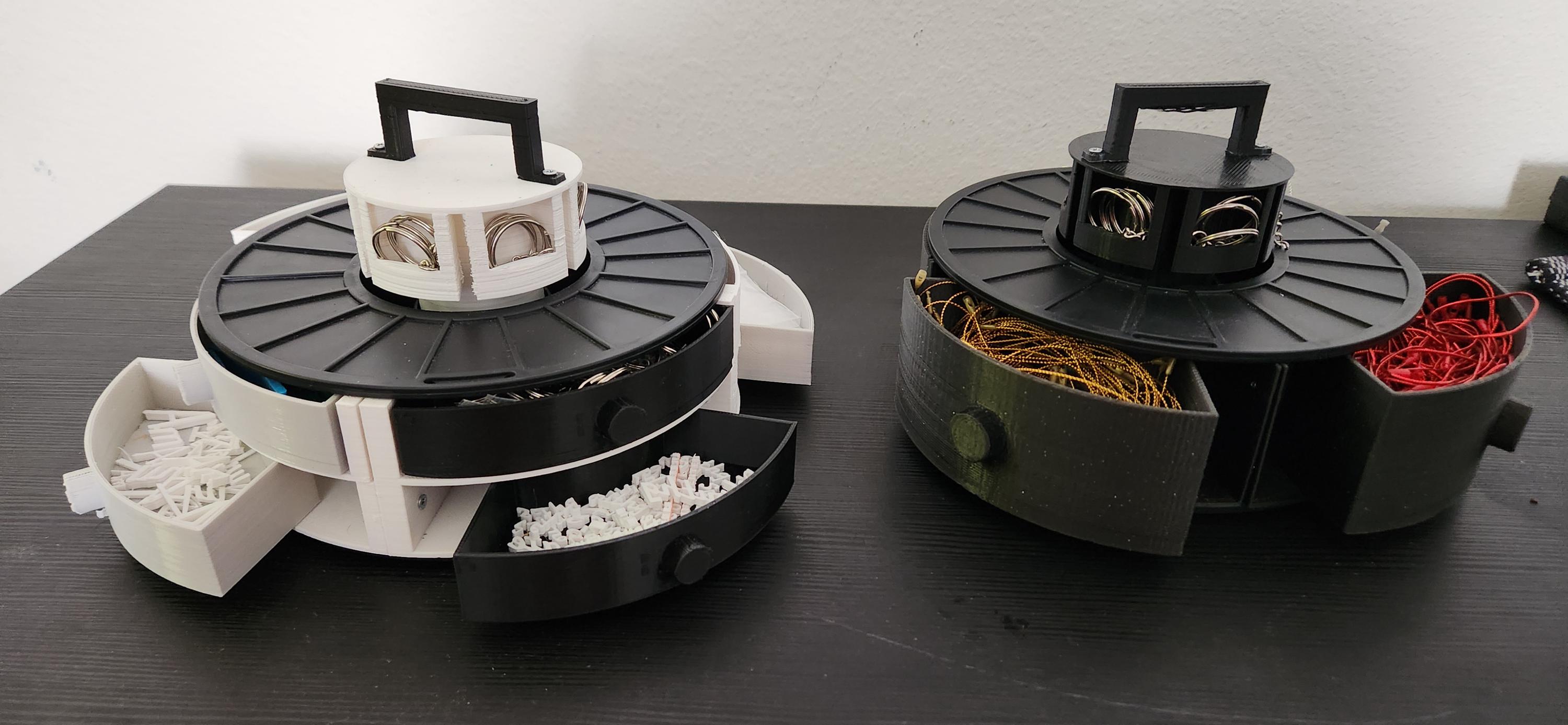 Round Circular Spool Storage Drawers and Compartments for Crafting ...