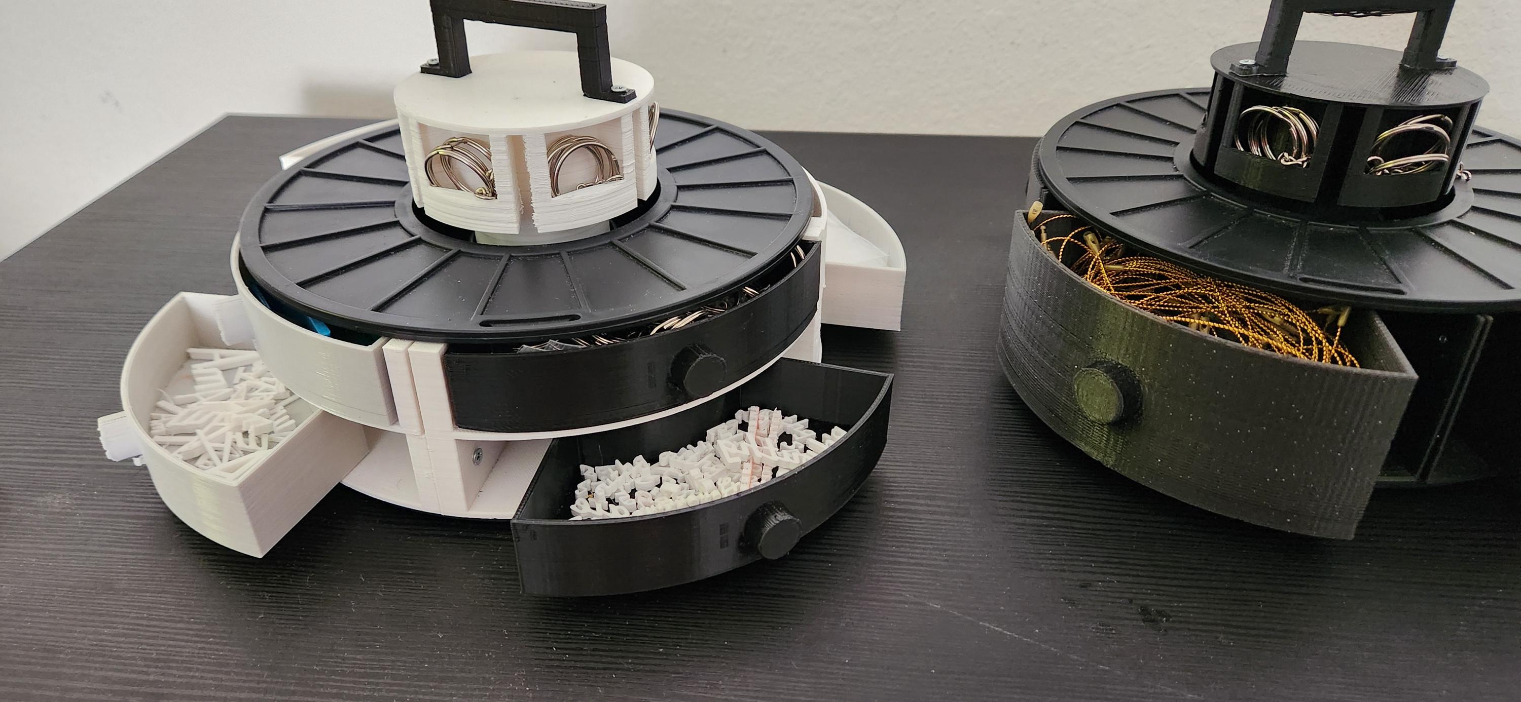 Round Circular Spool Storage Drawers and Compartments for Crafting ...