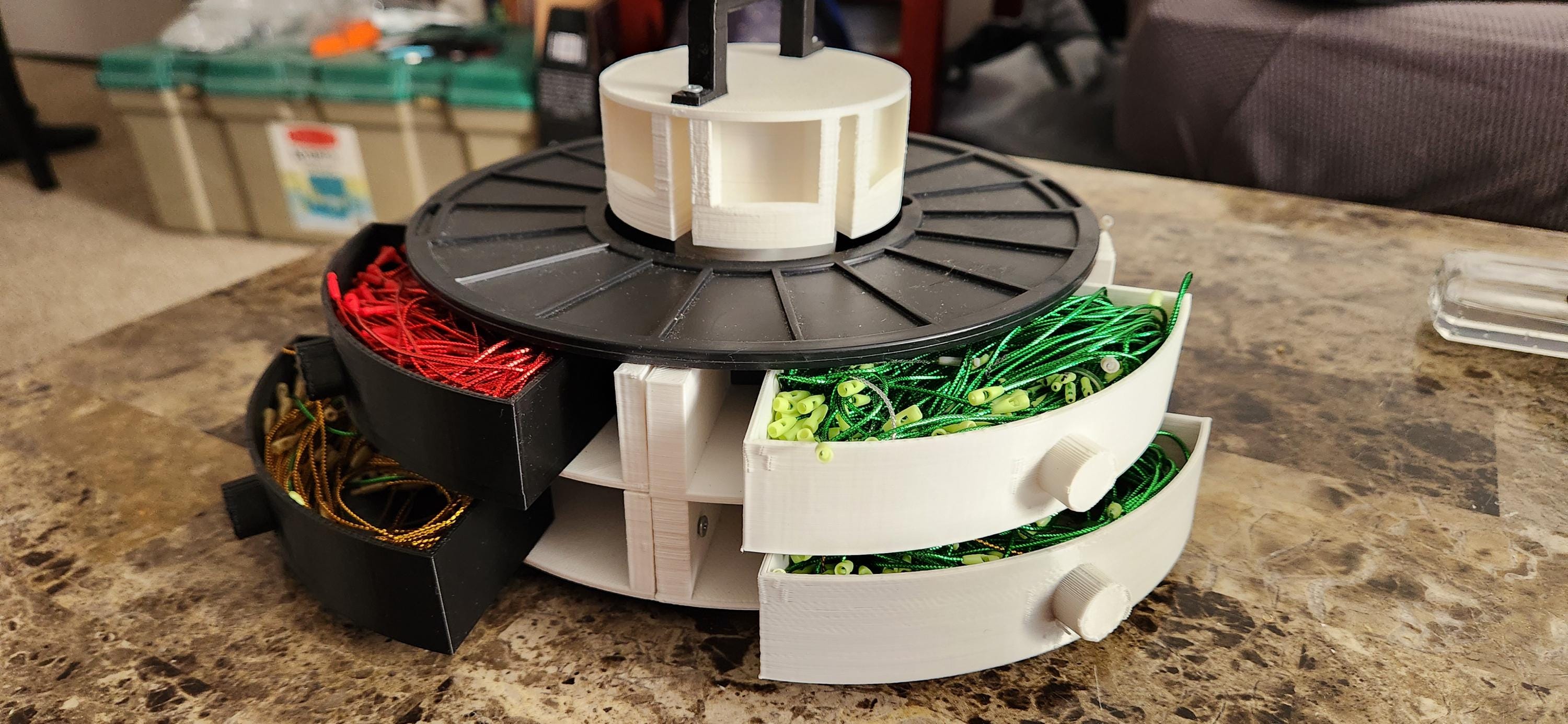 Round Circular Spool Storage Drawers and Compartments for Crafting ...