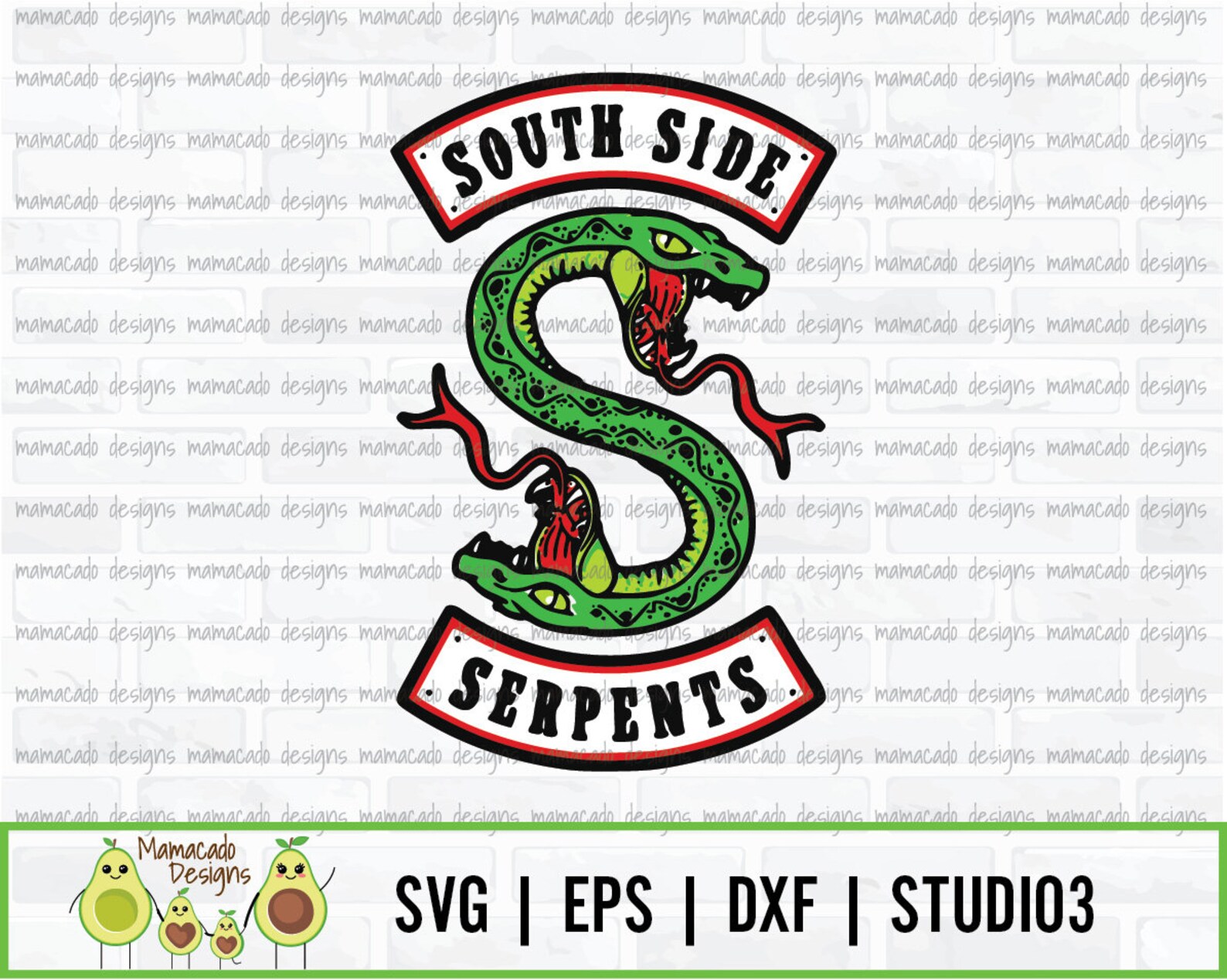 Southside Serpents - SVG, EPS, DXF, Jpg Digital Cut File for Silhouette ...
