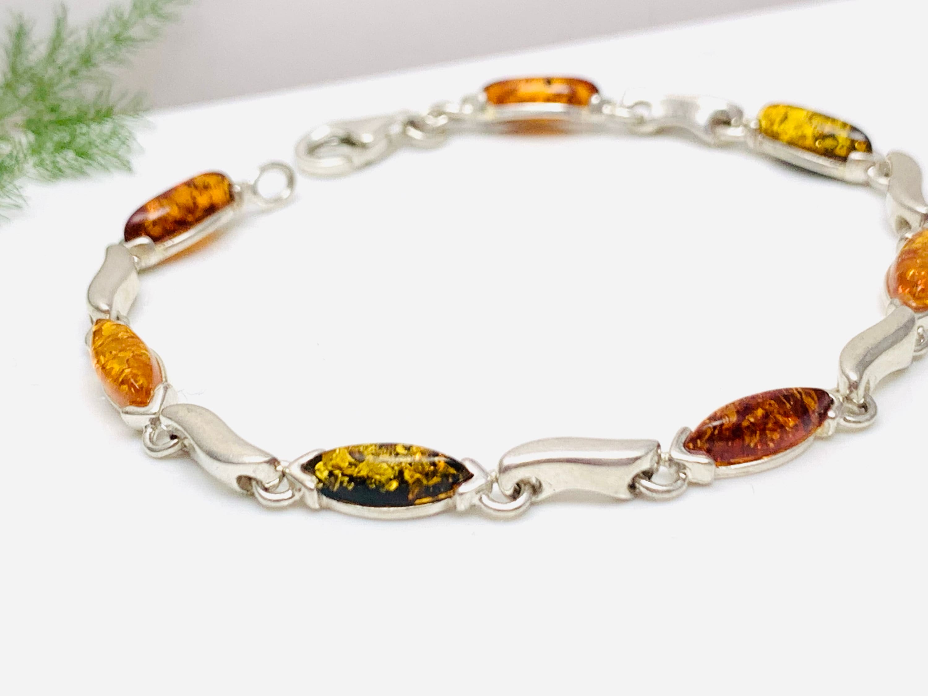 Pulsera de ámbar báltico pulsera de ámbar multicolor - Etsy España