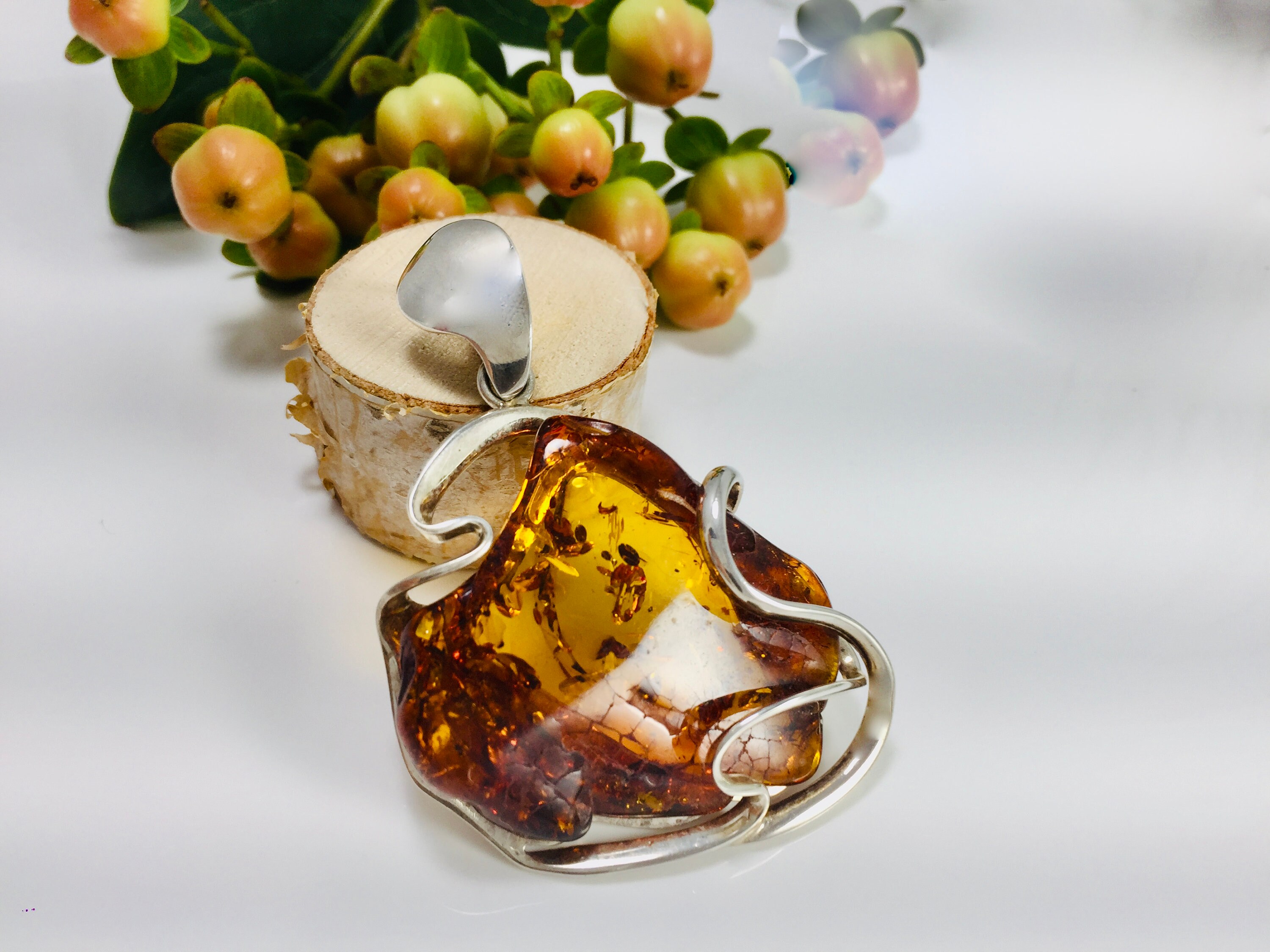 Large Amber Pendant,bernstein,raw Amber Necklace,women Amber Pendant ...