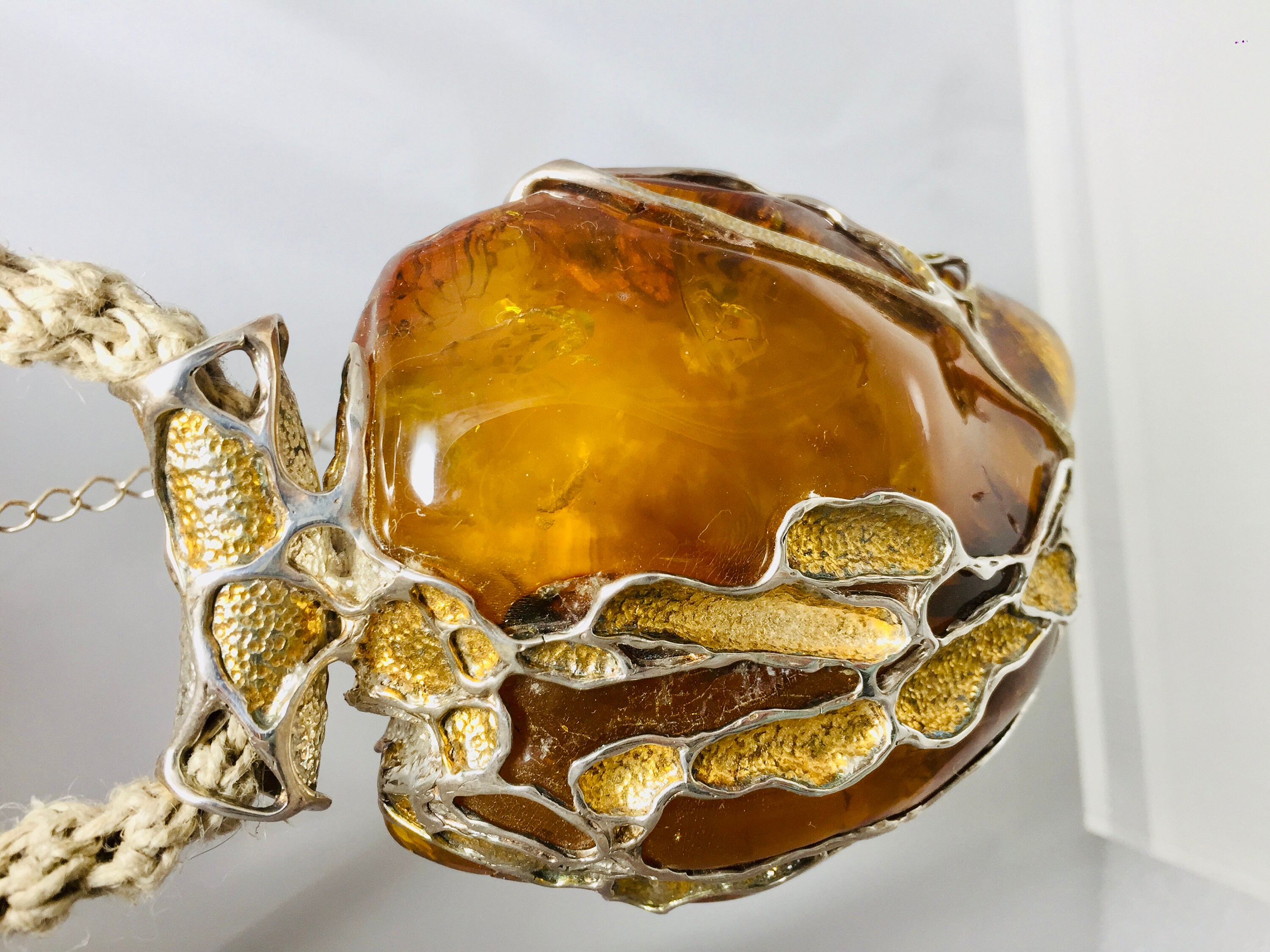 Big Baltic Amber Pendant,rare Amber Stone,butterscotch Amber Pendant ...