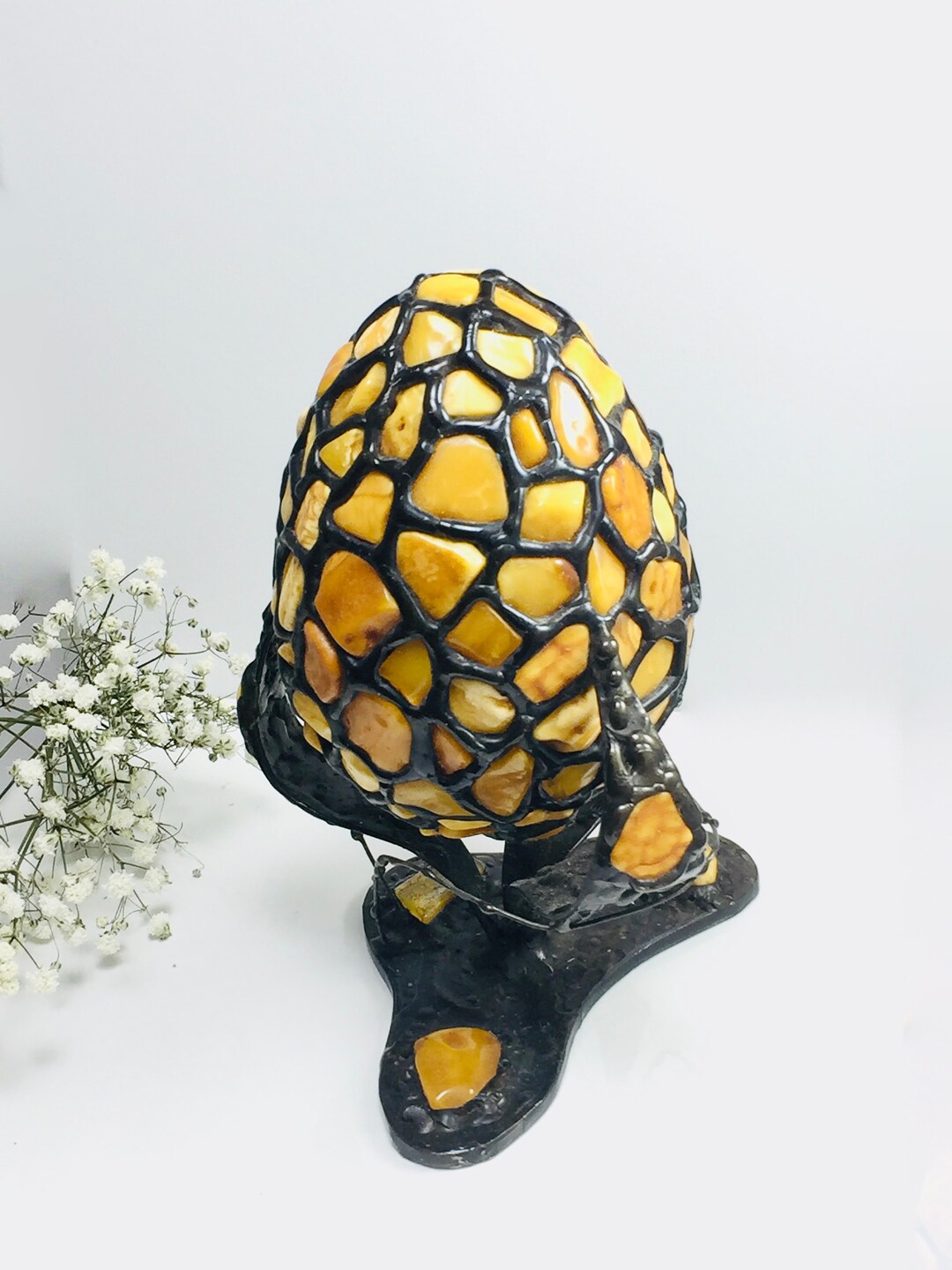 Baltic Amber Egg,bernstein,amber and Brass Egg for Collection,yellow ...