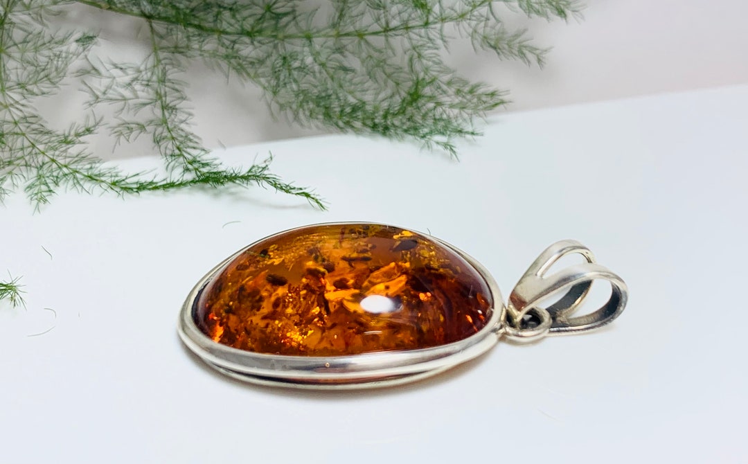 Honey Amber Pendant,modern Amber Pendant,big Bernstein Pendant,amber ...