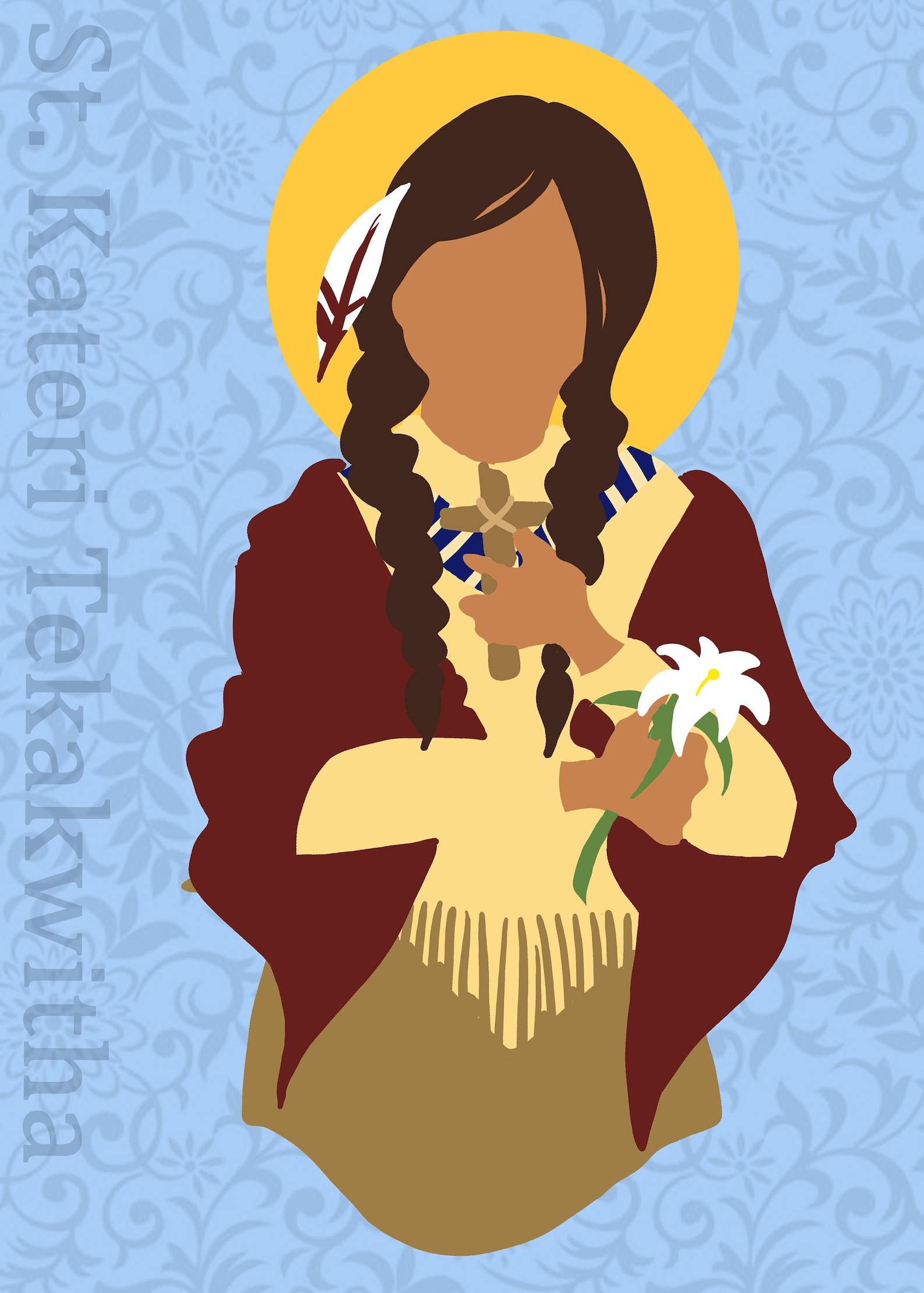 St. Kateri Tekakwitha Digital Illustration Print | Etsy