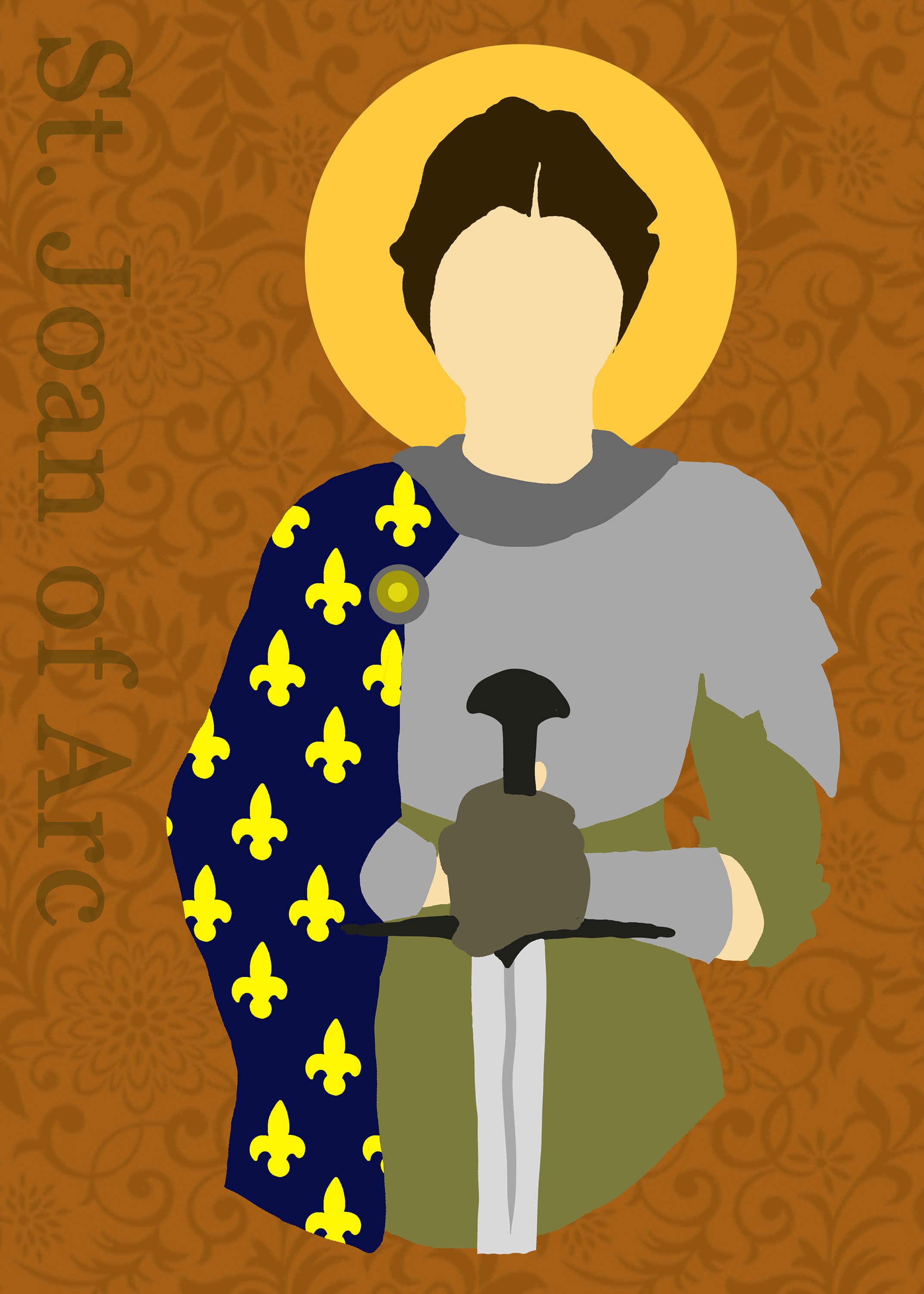 St. Joan of Arc Digital Illustration Print | Etsy