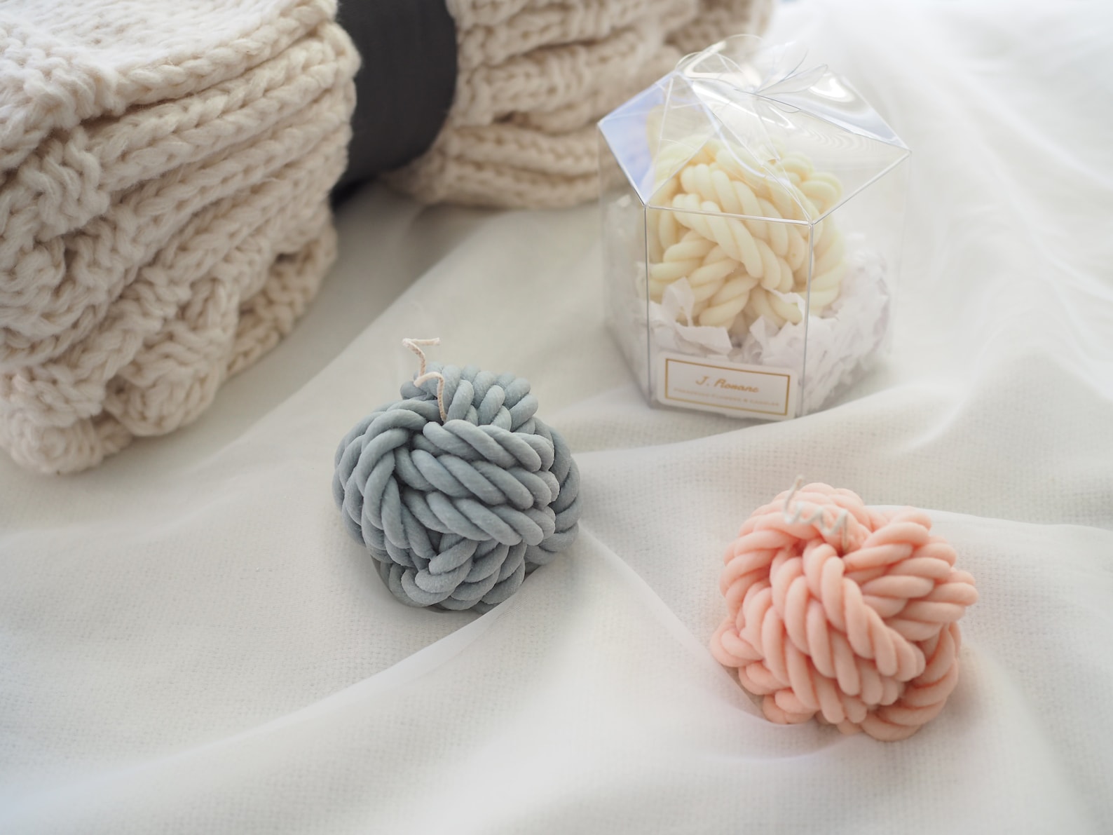 Yarn Ball Candle, Handmade Candle, Organic Candle, Thank You Gift ...