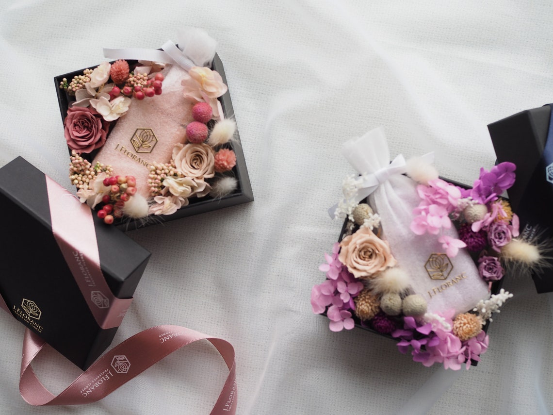 Flower Candle Box Gift Box Flower Box Preserved Flower - Etsy