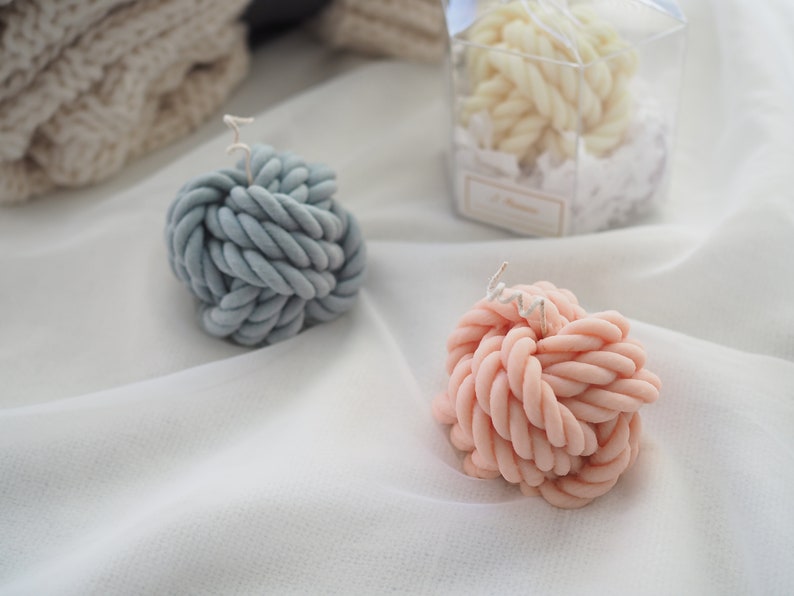 Yarn Ball Candle, Handmade Candle, Organic Candle, Thank You Gift ...