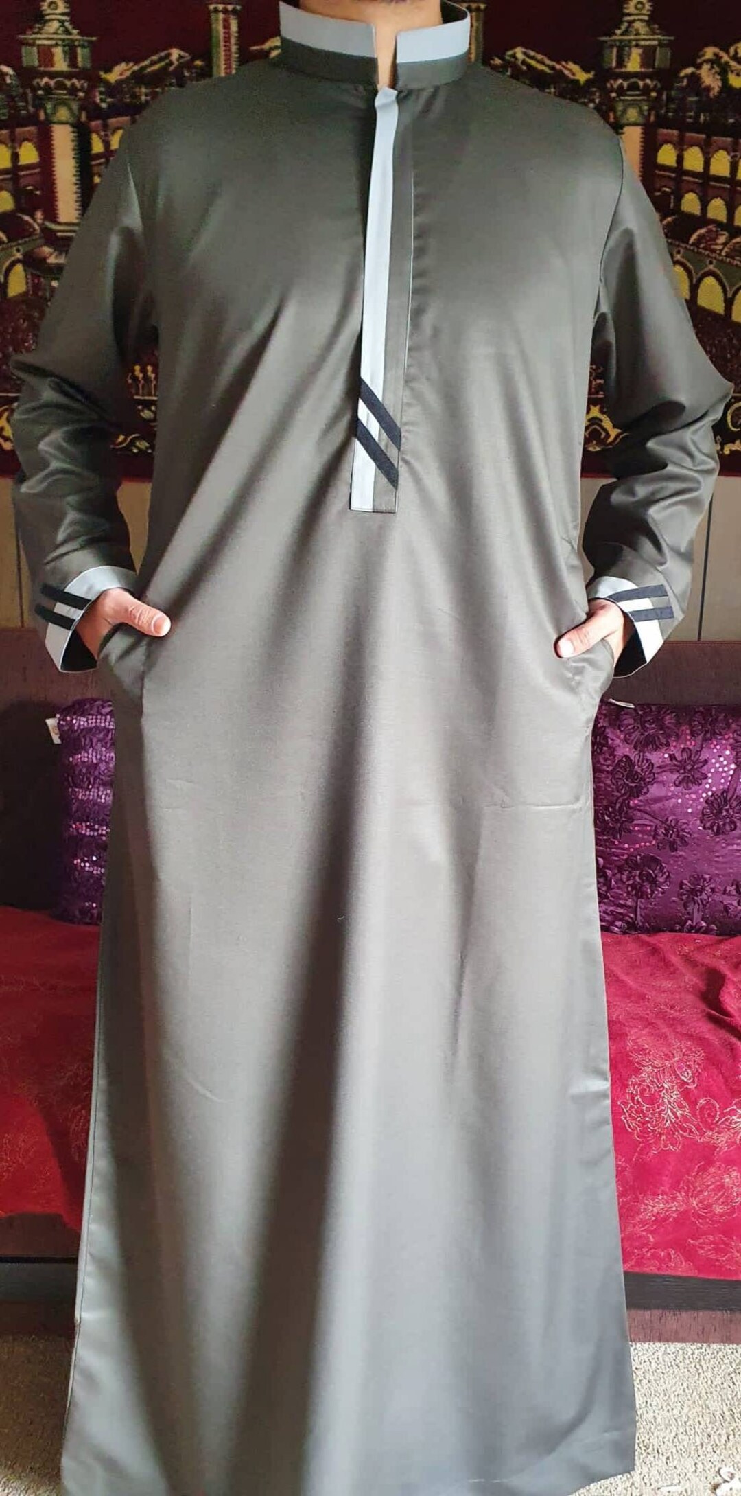 Thobes Thobe Ielegant Designer Thobe Arabic Dressislamic - Etsy