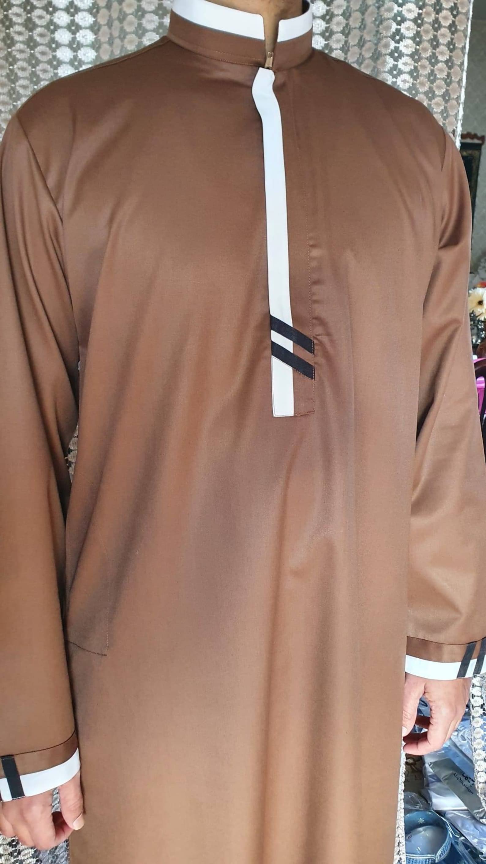 Designers Men Thobe Islamic Muslim Clothing, Arabic Men Wear , Ramadan ...