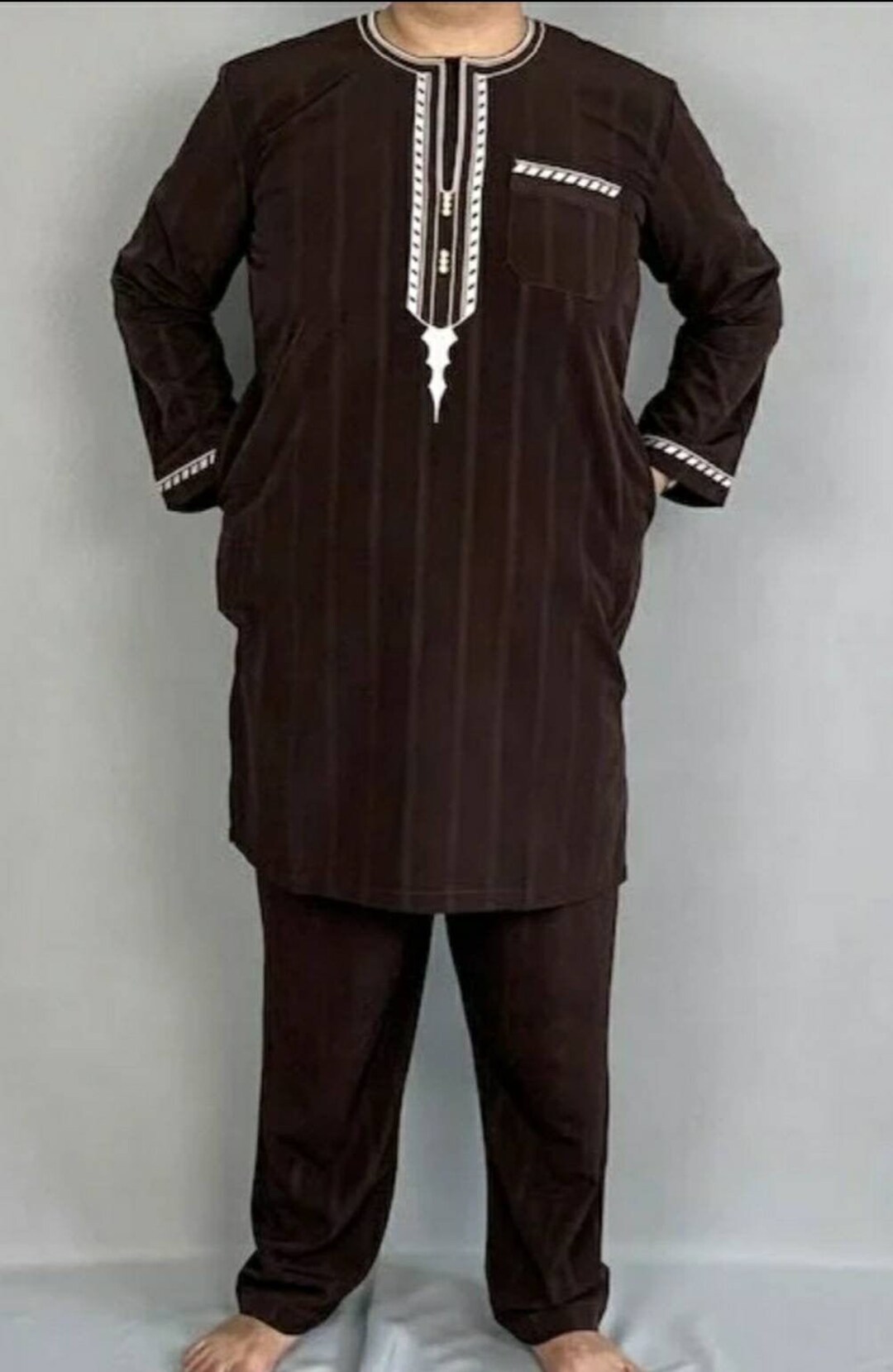 Men Thobe With Pants, African Men Wear , Islamic Clothing, Jubba Thobes ...