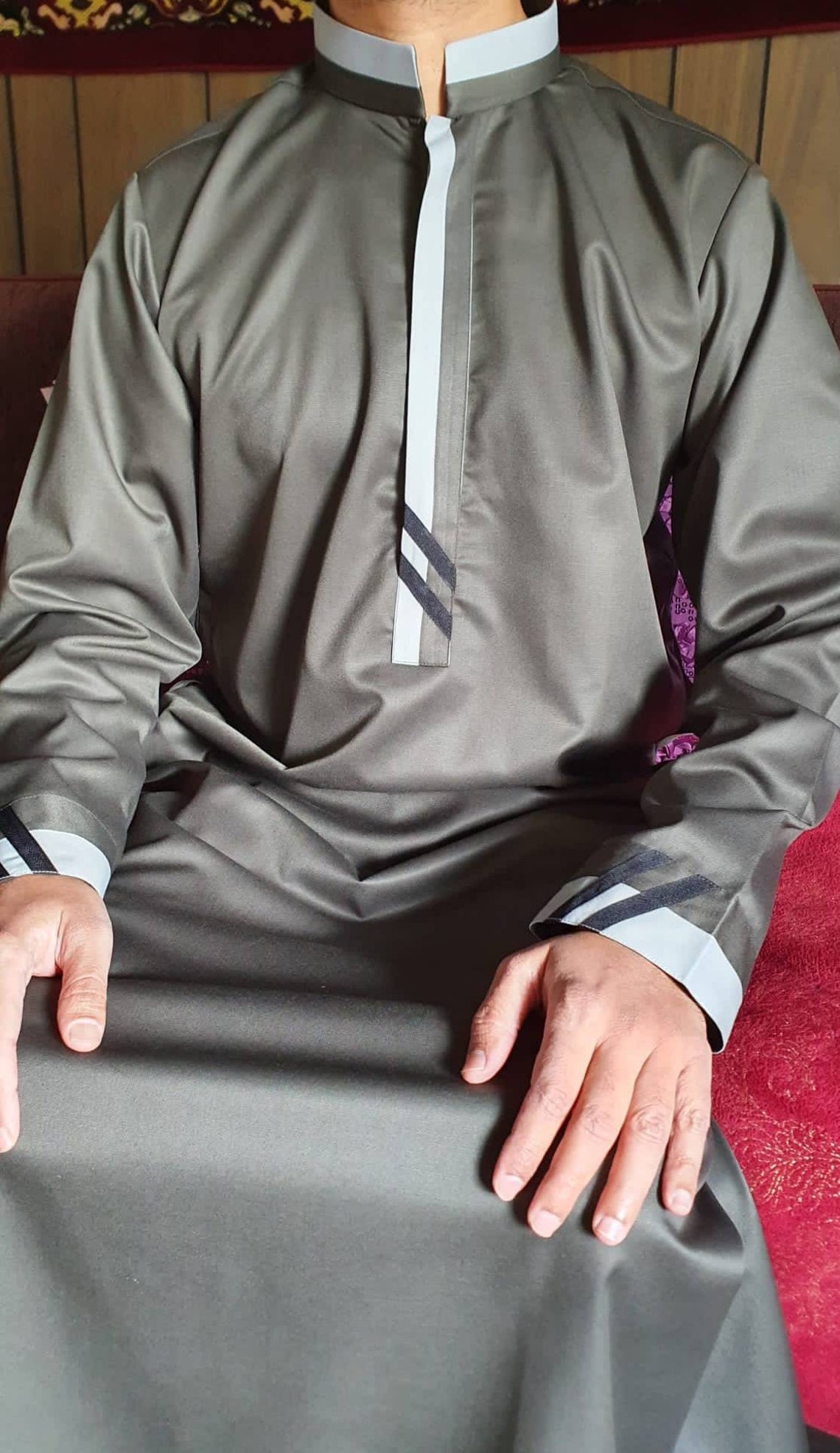 Size 58M, Thobes for Men, Ielegant Designer Thobe, Arabic Jhubba for ...