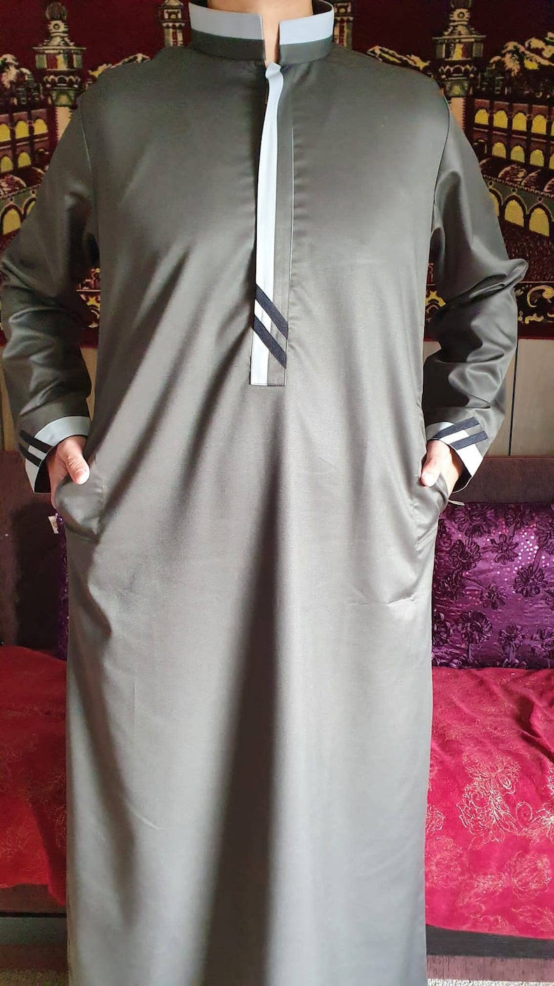 Size 58M, Thobes for Men, Ielegant Designer Thobe, Arabic Jhubba for ...