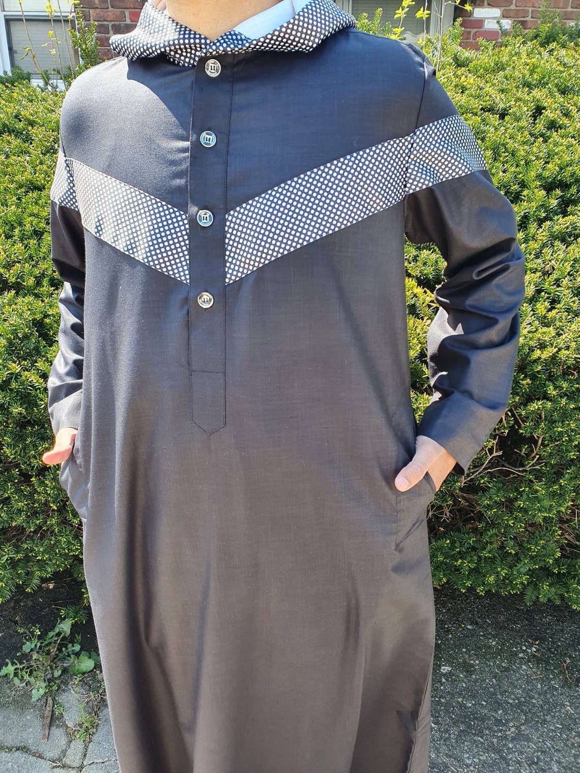 Thobes Thobe Hooded Designer Thobe Arabic Dress Islamic - Etsy