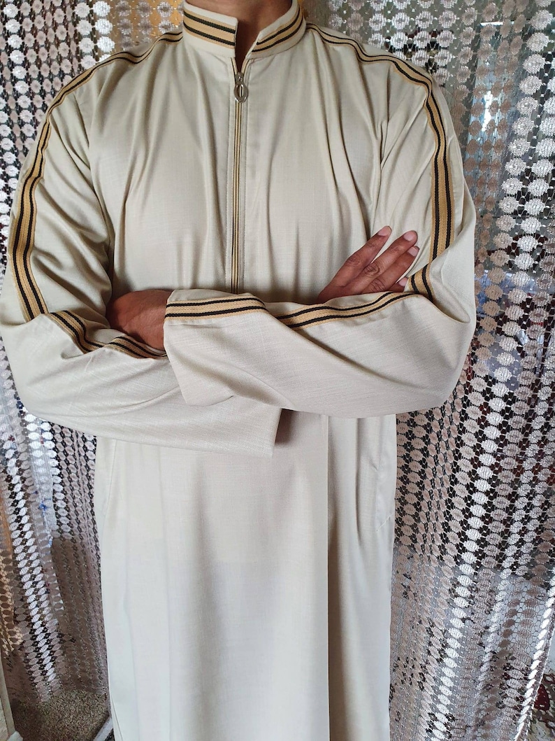 Thobes Thobe Hooded Designer Thobe Arabic Dress Islamic | Etsy