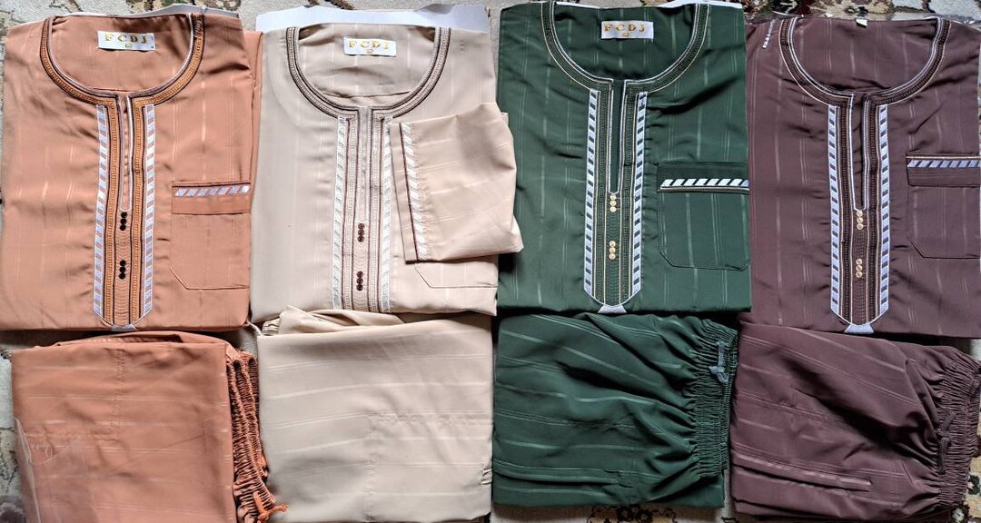 Men Thobe With Pants, African Men Wear , Islamic Clothing, Jubba Thobes ...