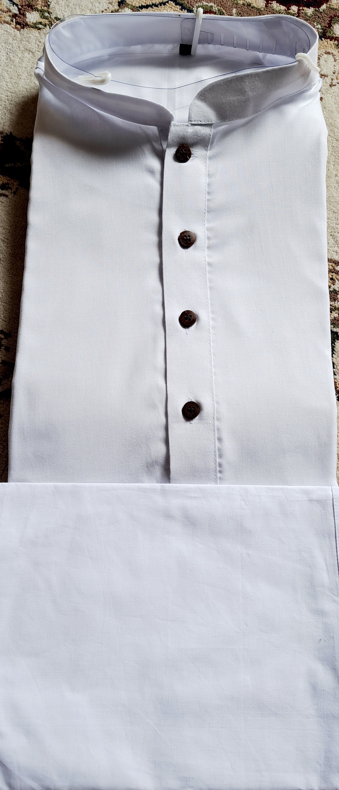 White Pure Cotton Kurta Pajama Set , Men's Yoga Clothing , Religious ...