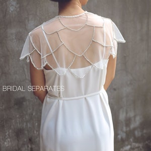 Crystal Bridal Capelet, Rhinestones Wedding Capelet, Rhinestone Bridal ...