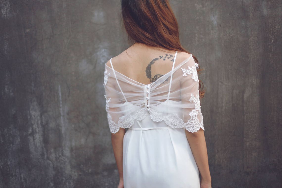 Lace Bridal Cape Lace Wedding Cover Upbridal Cover Up Lace | Etsy