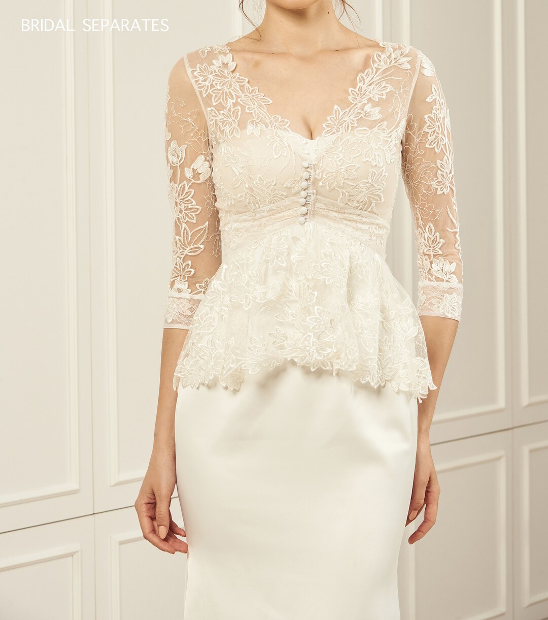 Wedding Dress Top, Bridal Dress Topper, Lace Wedding Dress Topper, Lace ...