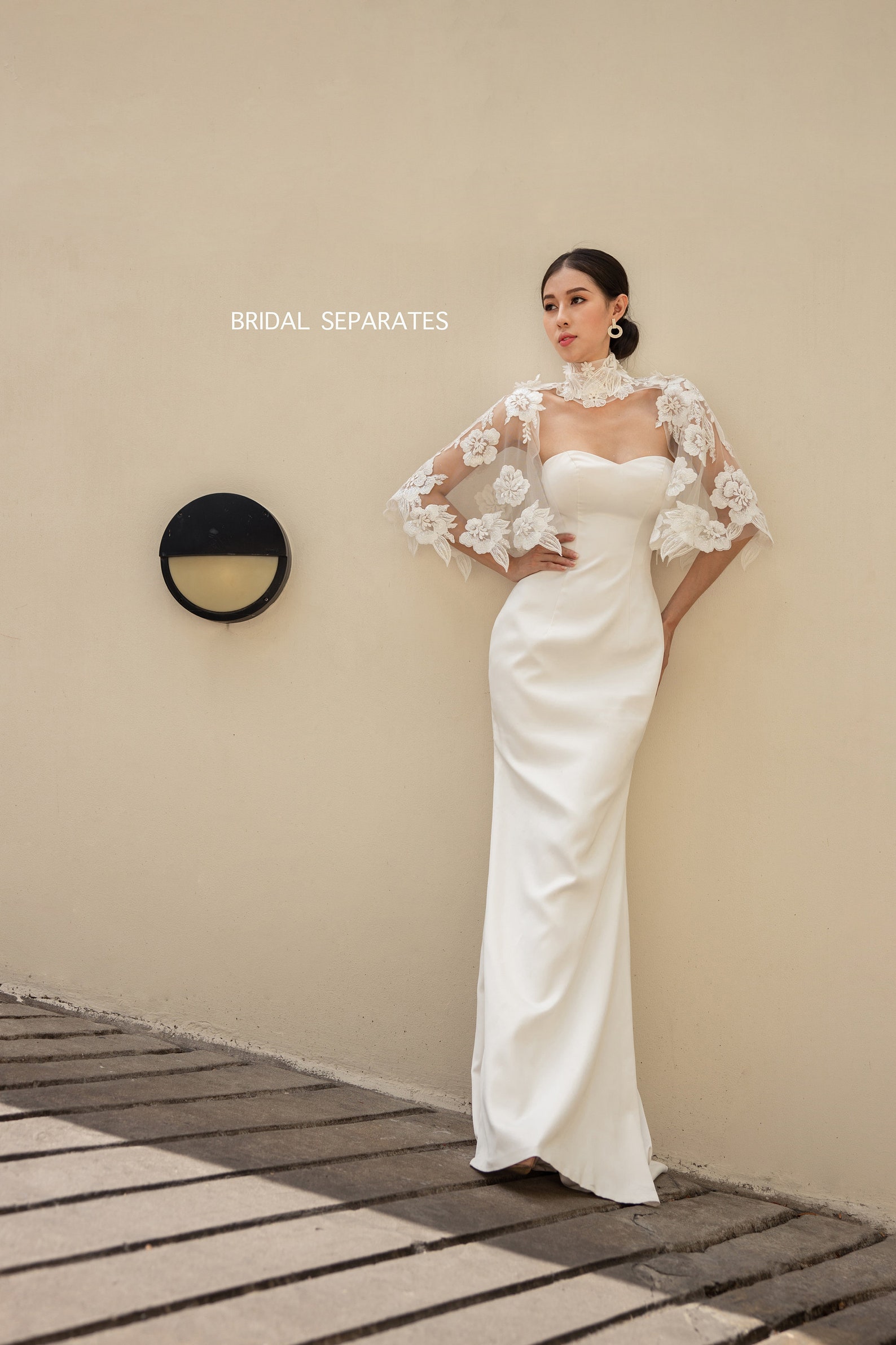 Lace Wedding Dress Capelet, Lace Capelet, Lace Bridal Capelet, High ...