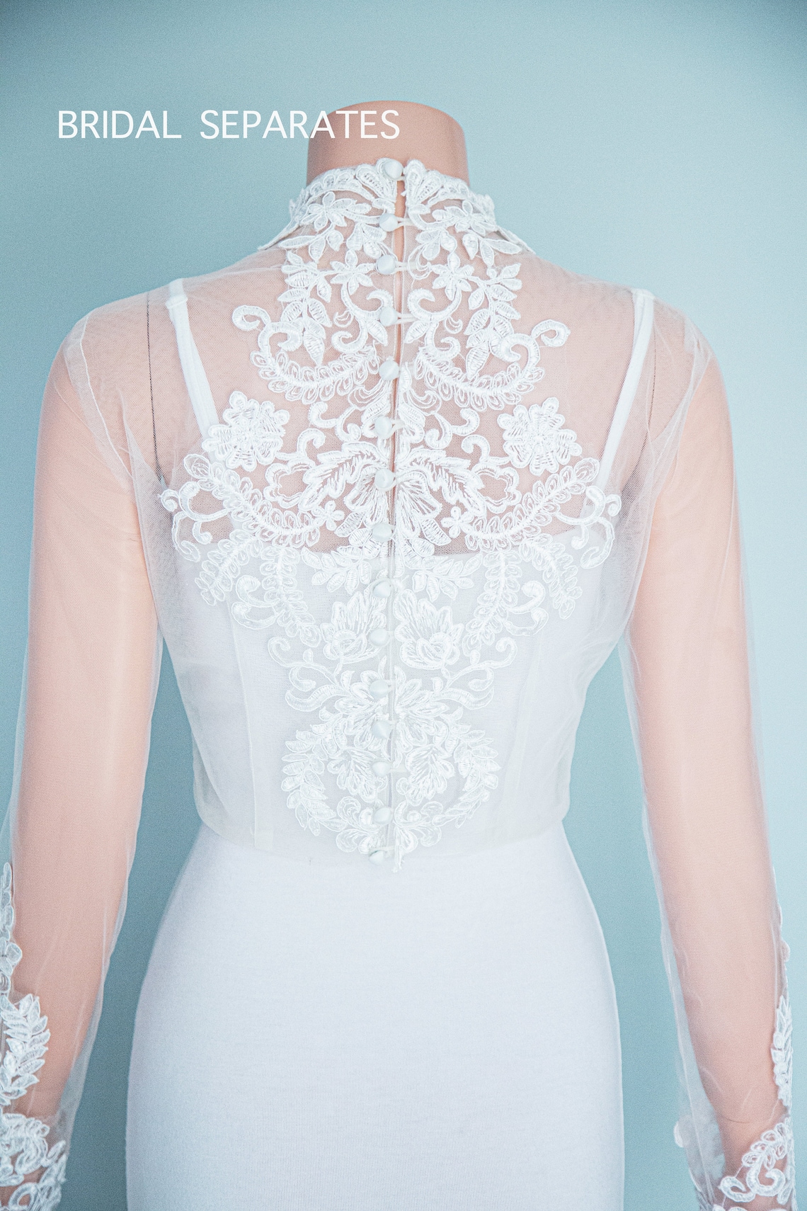Lace Wedding Topper Lace Bridal Topper Long Sleeve Wedding - Etsy